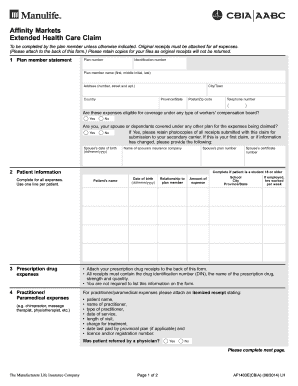 Fillable Online 1 Plan member statement Fax Email Print - pdfFiller
