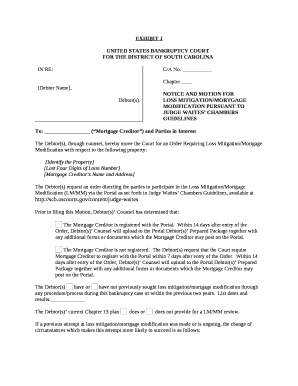 NOTICE AND MOTION FOR LOSS MITIGATION/MORTGAGE MODIFICATION PURSUANT TO ...