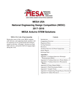 Fillable Online MESA Arduino STEM Solutions Fax Email Print - pdfFiller