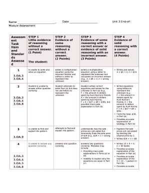 Name Date Unit 3 End-of-Module Assessment Doc Template | pdfFiller