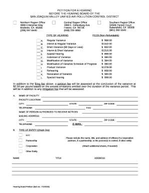 PETITION FOR A HEARING Doc Template | pdfFiller