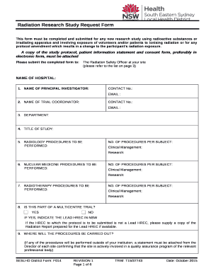 This must be completed and submitted for any new research study using ...