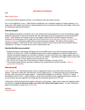 PROVIDER LETTERHEAD Doc Template | pdfFiller