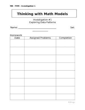 Thinking with Math Models Doc Template | pdfFiller