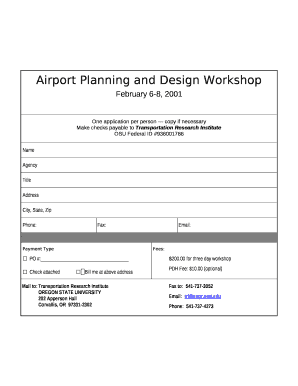 Airport Planning and Design Workshop - web engr oregonstate Doc ...