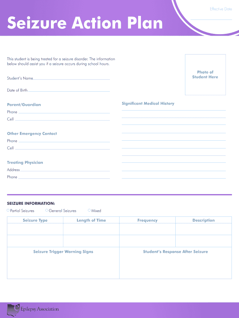 Fillable Online SEIZURE INFORMATION: Fax Email Print - pdfFiller