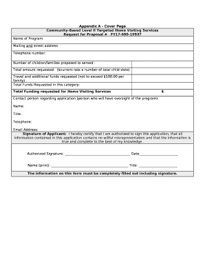 Appendix A - Cover Page Doc Template | pdfFiller