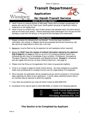 for Handi-Transit Service Doc Template | pdfFiller