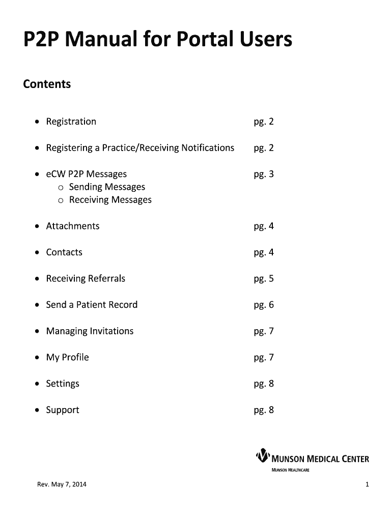Fillable Online P2P Manual for Portal Users Fax Email Print - pdfFiller