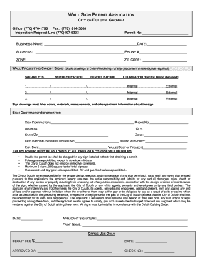 Fillable Online Wall Sign App.doc Fax Email Print - pdfFiller