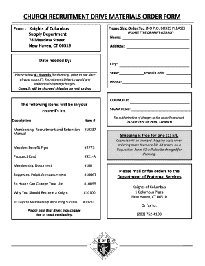 Knights Of Columbus Supplies Online - Fill Online, Printable, Fillable ...