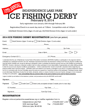 Ice Fishing Derby Registration Form - Washtenaw County - Ewashtenaw ...