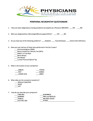 Fillable Online Online Forms - Neuropathy Patient Questionnaire ...