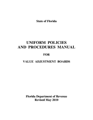 Fillable Online UNIFORM POLICIES AND PROCEDURES MANUAL - Palm Beach ...