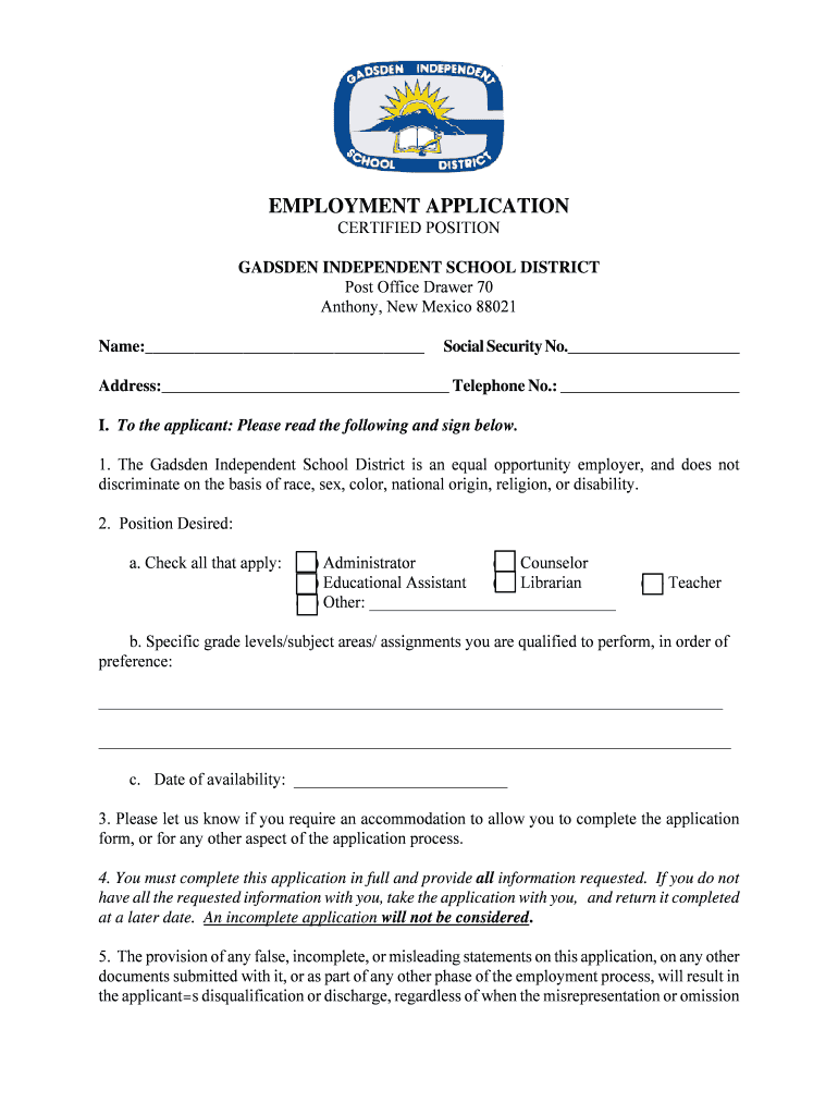 Fillable Online ApplicationCertified Employee - Additional Position ...