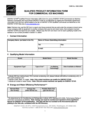 Fillable Online energystar ENERGY STAR Commercial Ice Machines ...