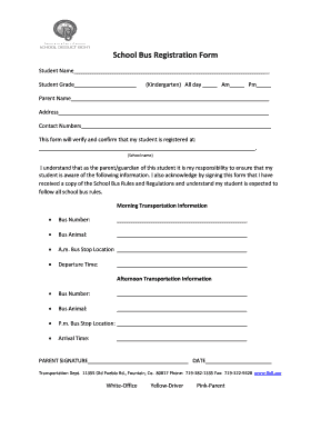 Fillable Online transportation ffc8 schoolfusion School Bus ...