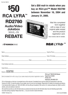 Fillable Online $30 Rebate (Page 1) Fax Email Print - pdfFiller