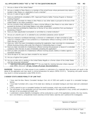 Fillable Online CONCEALED HANDGUN CARRY Fax Email Print - pdfFiller