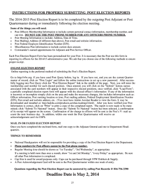 Fillable Online texasvfw Post Election Report Form - texasvfw Fax Email ...