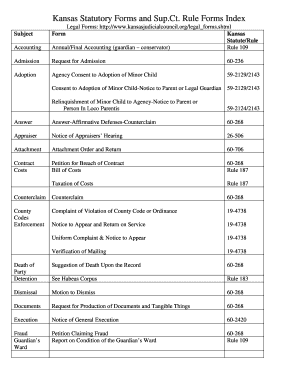 Fillable Online Kansas Statutory Forms and Sup Fax Email Print - pdfFiller