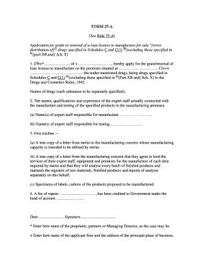 Fillable Online FORM 27-A See Rule 75-Al Application for grant or ...