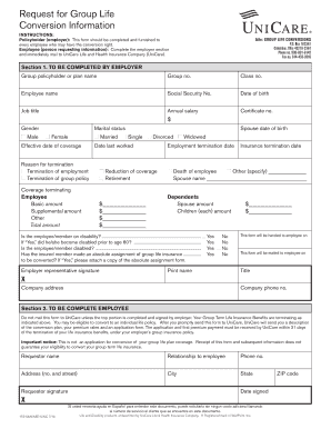 Fillable Online Request for Group Life Fax Email Print - pdfFiller