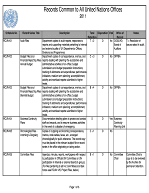 Fillable Online archives un Records Common to All United Nations ...