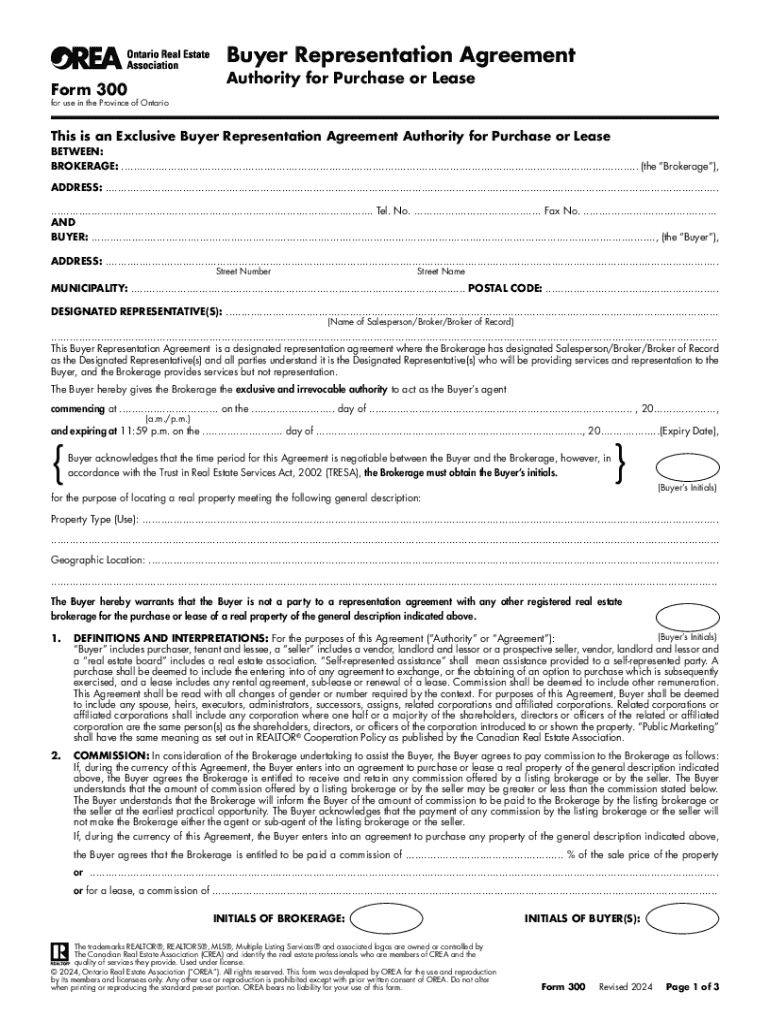 Buyer Representation Agreement Form Fill Online Printable Fillable 