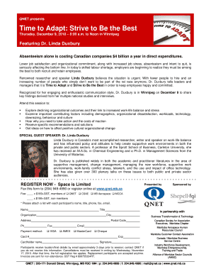 Fillable Online Time to Adapt: Strive to Be the Best Fax Email Print ...