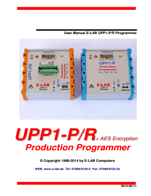 Fillable Online UPP1-P/R+ AES Encryption Production ... - E-LAB Computers Fax Email Print ...