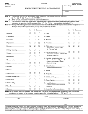 Fillable Online rurdev usda Form RD 1940-20 - USDA Rural Development ...