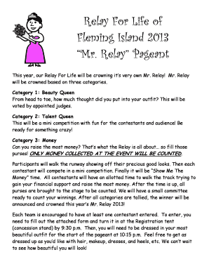 Fillable Online relay acsevents Relay Pageant - relay acsevents Fax ...