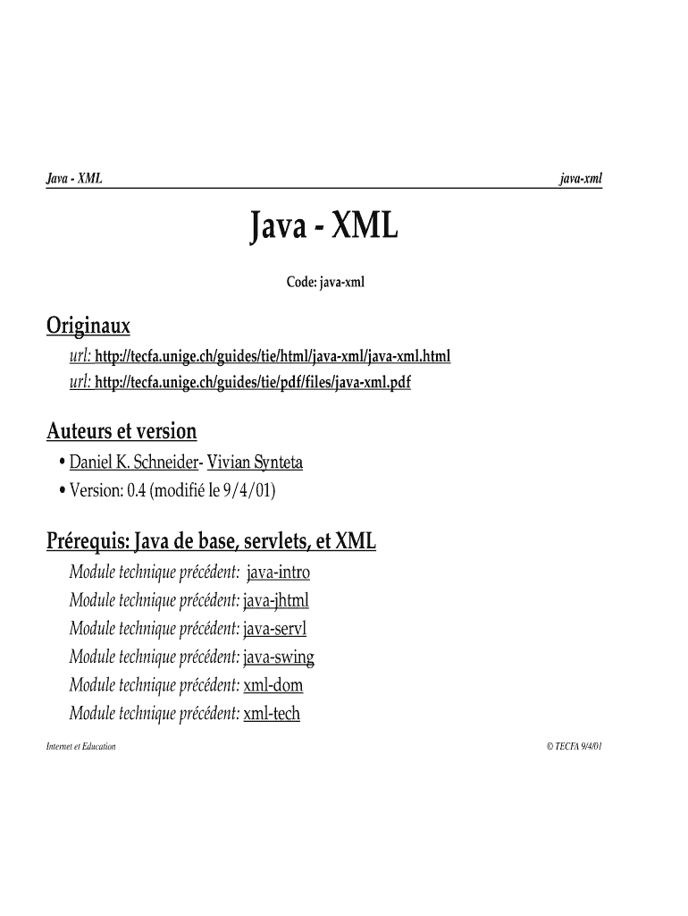 Fillable Online Java XML Fax Email Print PdfFiller