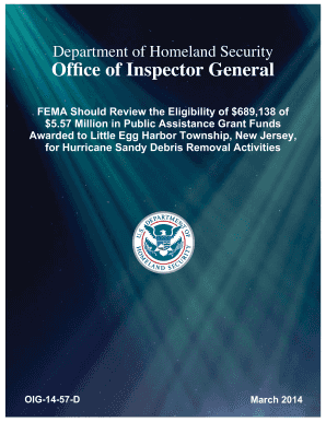 Fillable Online FEMA Should Review the Eligibility of $689,138 of Fax ...