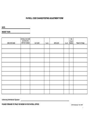 Fillable Online isd834csb demo ties k12 mn PAYROLL CODE CHANGE/POSTING ...