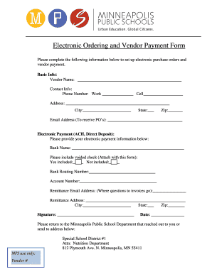 Fillable Online purchasing mpls k12 mn Electronic Ordering and Vendor ...