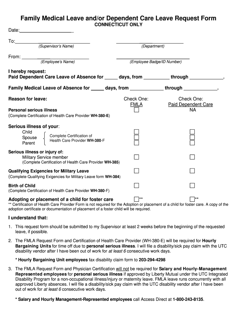 Fmla Dependent Care Forms Fill And Sign Printable Template Online