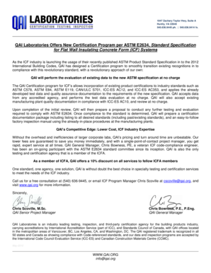 Fillable Online qai QAI Offers New Certification Program per ASTM E2634 ...
