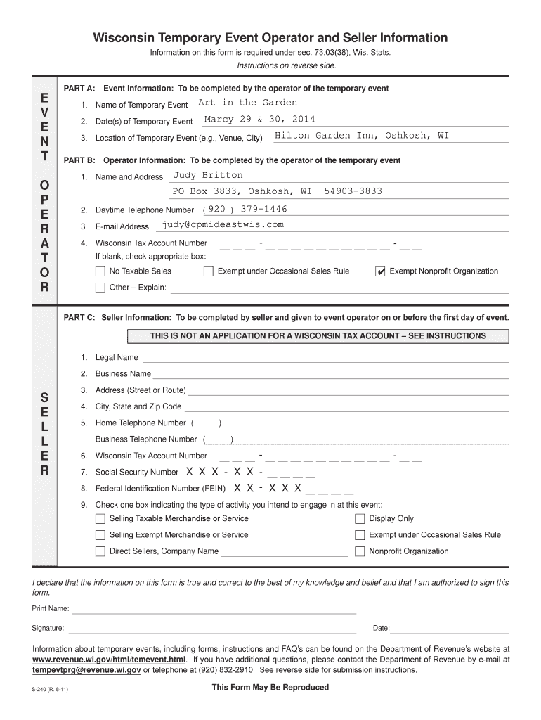 Fillable Online altrusaofoshkosh S-240 Tax Form - Altrusaofoshkosh.org ...