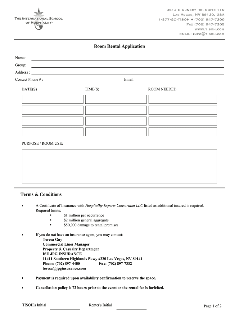 Fillable Online Room Rental Form.pdf. MRCC Room Rental Prices Fax Email ...