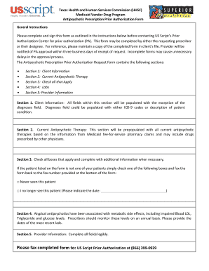 Fillable Online Antipsychotic Prior Authorization Request Form Fax ...