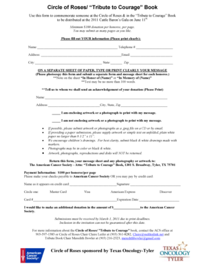 Fillable Online CB Tribute Form.doc WINWORD.EXE Fax Email Print - pdfFiller