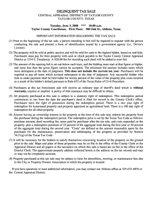 Fillable Online taylor-cad TAYLOR COUNTY, TEXAS - taylor-cad Fax Email ...