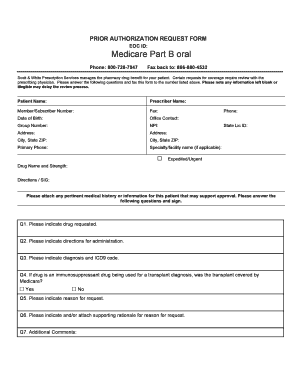 Fillable Online swhp Medicare Part B oral - swhp Fax Email Print - pdfFiller