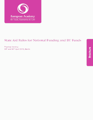 Fillable Online State aid rules for national funds and EU funds are ...
