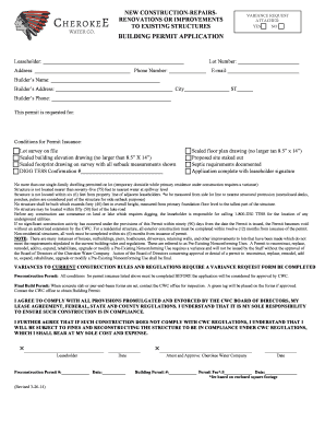 Fillable Online CWC-Building Permit-NewConstRepairsRenovations Full ...