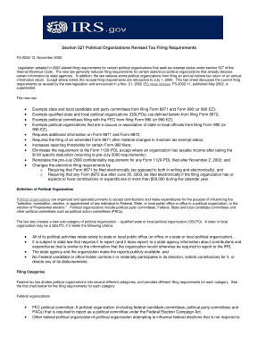 Fillable Online co dakota mn Section 527 Political Organizations ...