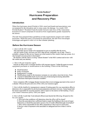 Fillable Online Hurricane Preparation Fax Email Print - pdfFiller
