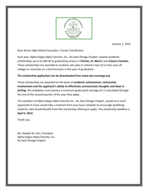 Fillable Online schools smcps Dear Senior High School Counselor Career ...